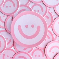 Checkered Smiley Sticker - Etsy