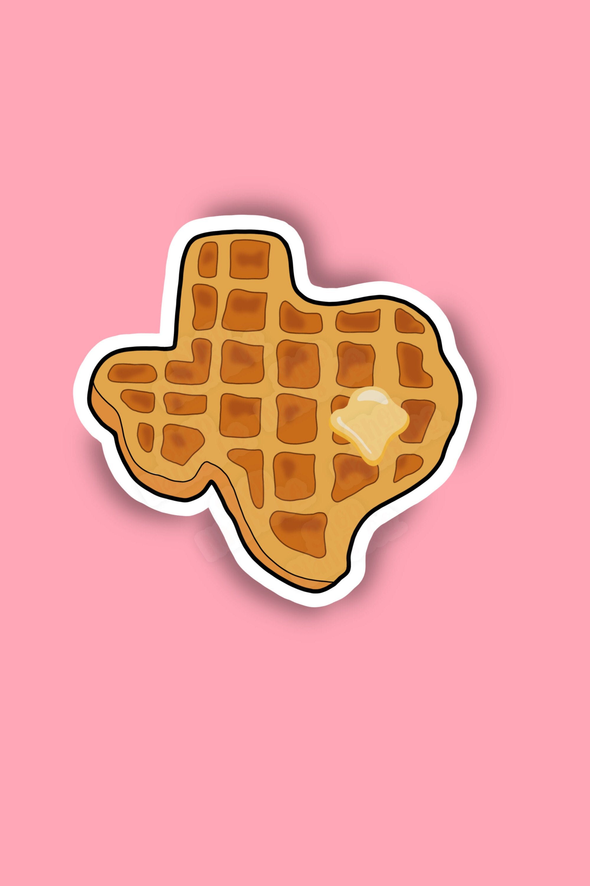 Texas Waffle Sticker, Texas Sticker, Texas Decal, Notebook Sticker ...