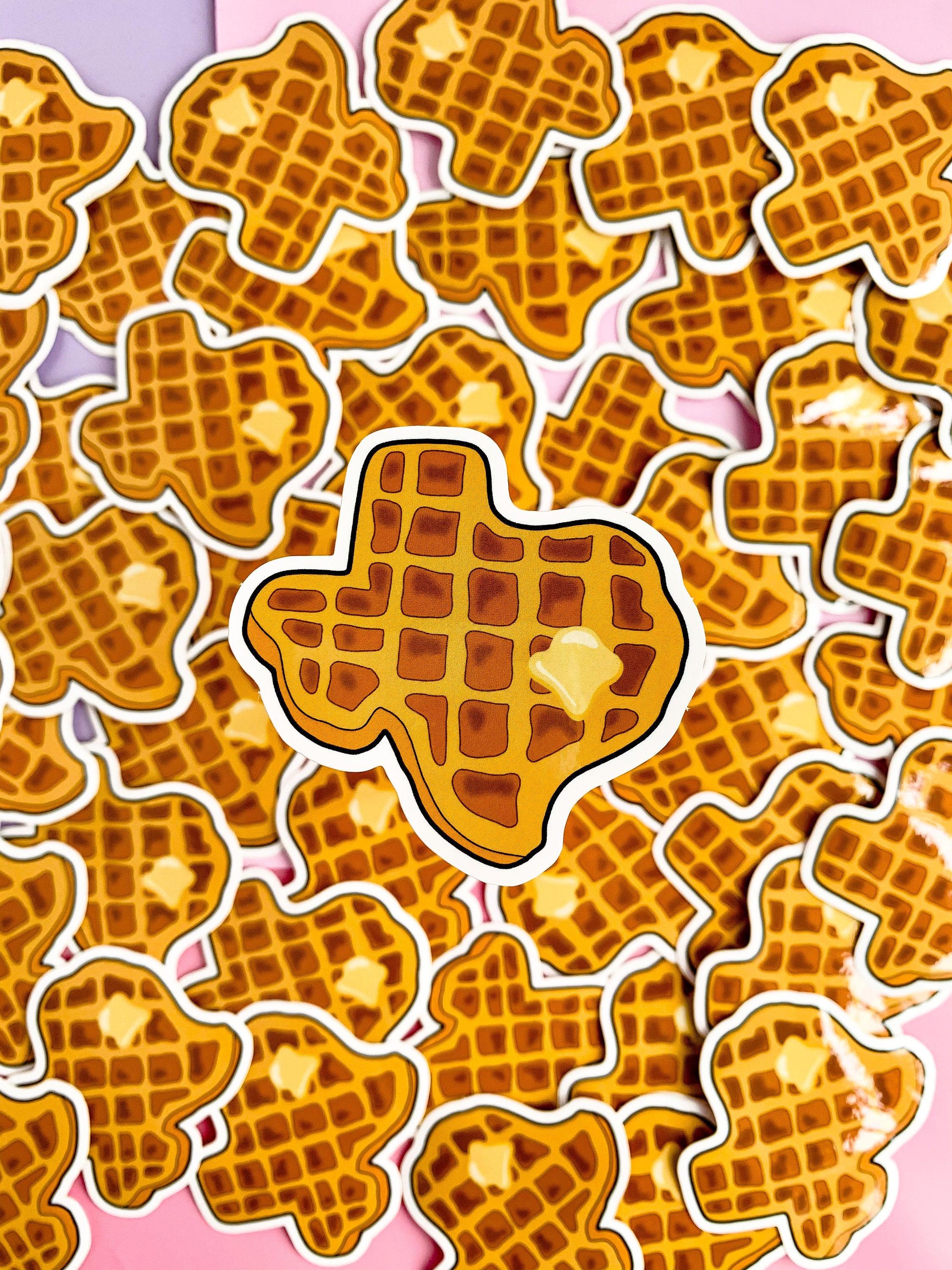 Texas Waffle Sticker, Texas Sticker, Texas Decal, Notebook Sticker ...