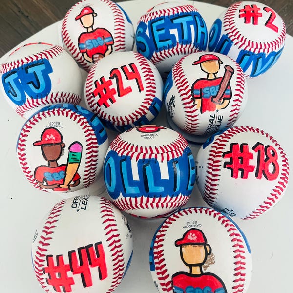 Painted Baseball - Etsy