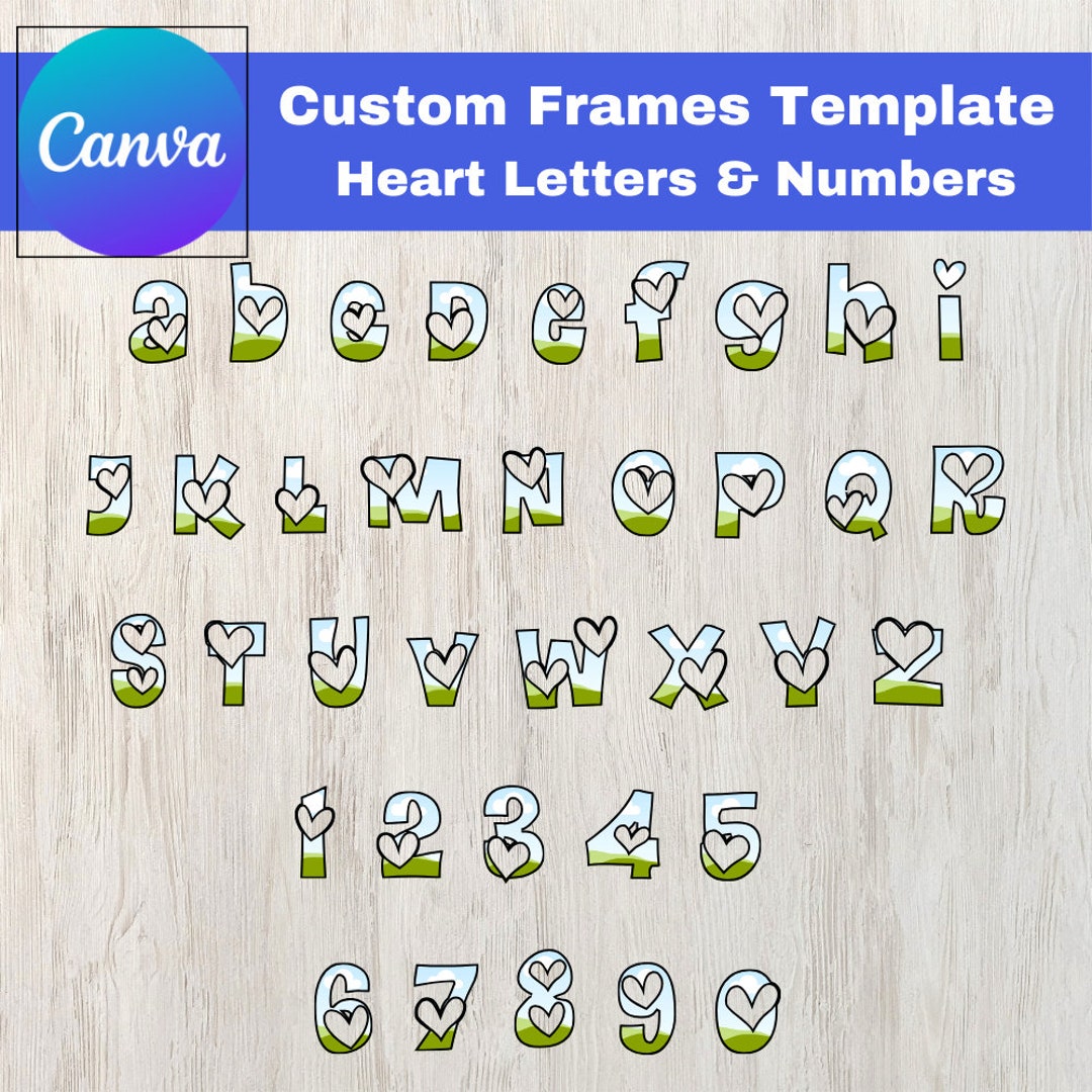 Canva Frames, Canva Letters Frames, Canva Templates, Canva Alphabet ...