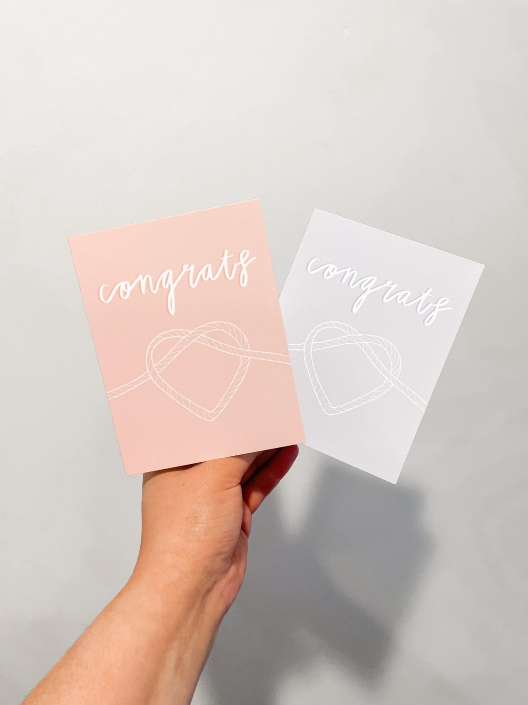 Rope Heart Nautical Congrats Card for Wedding, Engagement, Elopement - Etsy