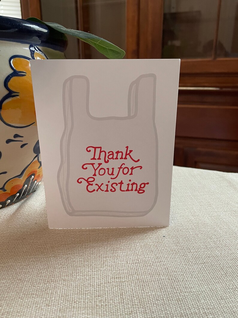 Thank You for Existing Greeting Card - Etsy