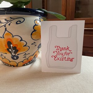 Thank You for Existing - Greeting Card - Etsy