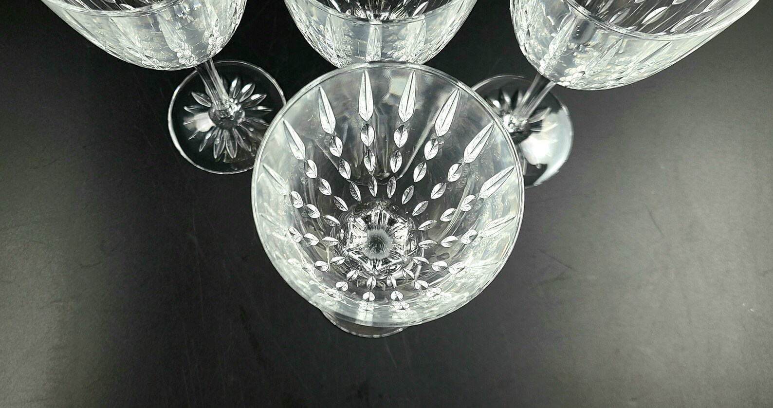 Vintage - Set of 4 - Crystal Tall Water/ Wine Goblets - Stunning - Etsy