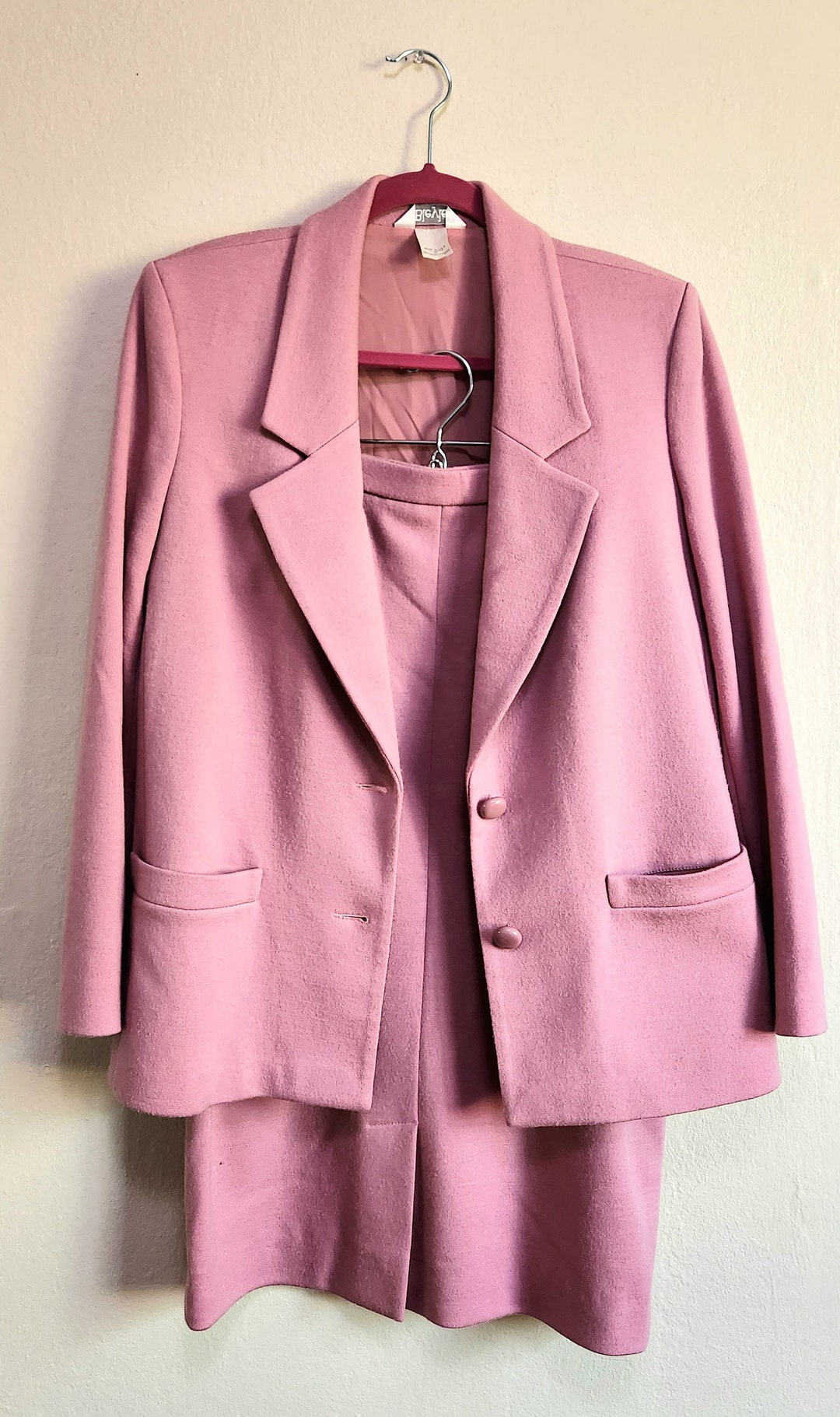 Vintage - Size Large - Bleyle Skirt Suit Set - 100% Wool - Made in USA ...