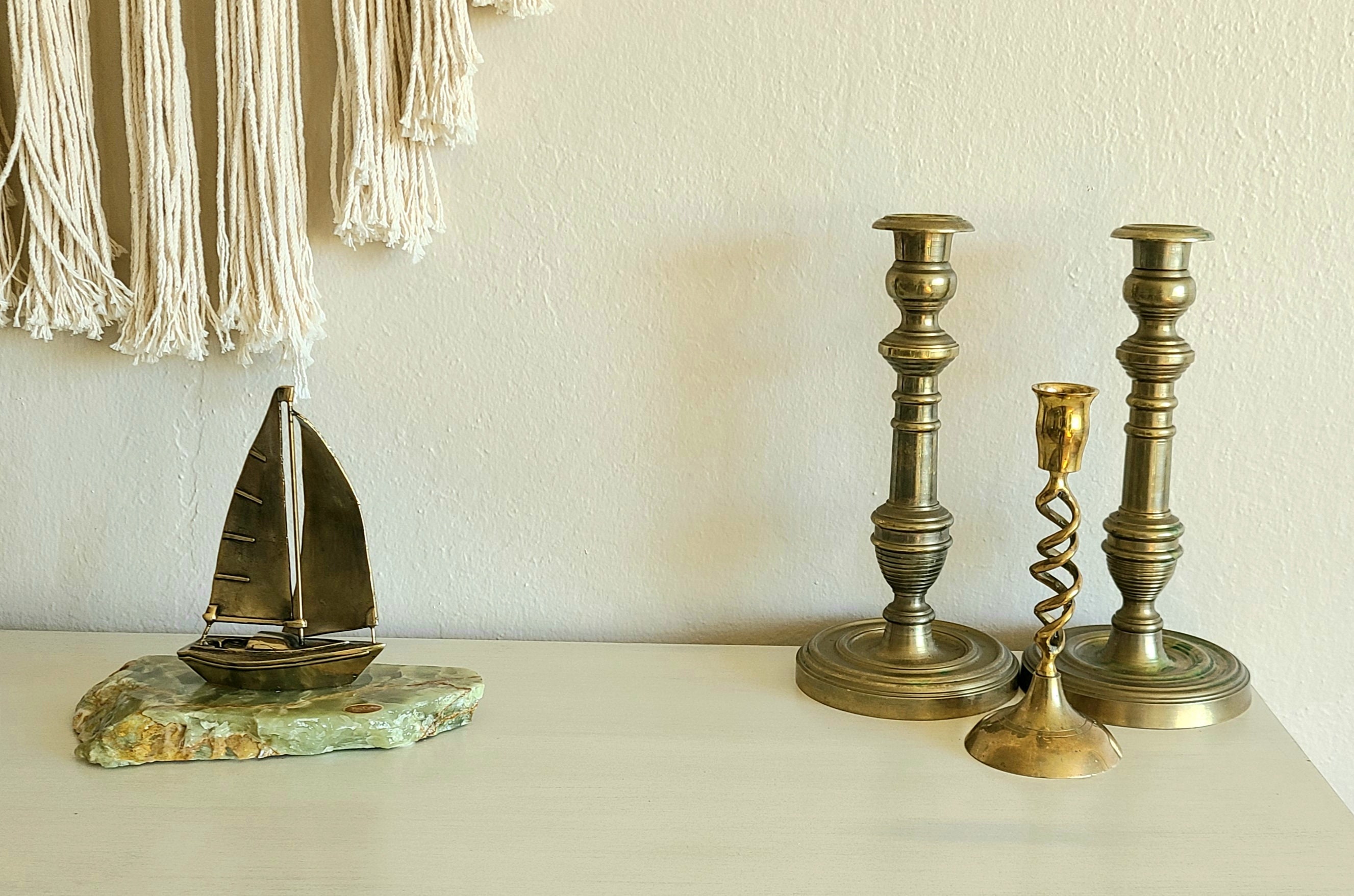 Vintage Solid Brass Heavy Candlestick Holders Made in China - Etsy 日本