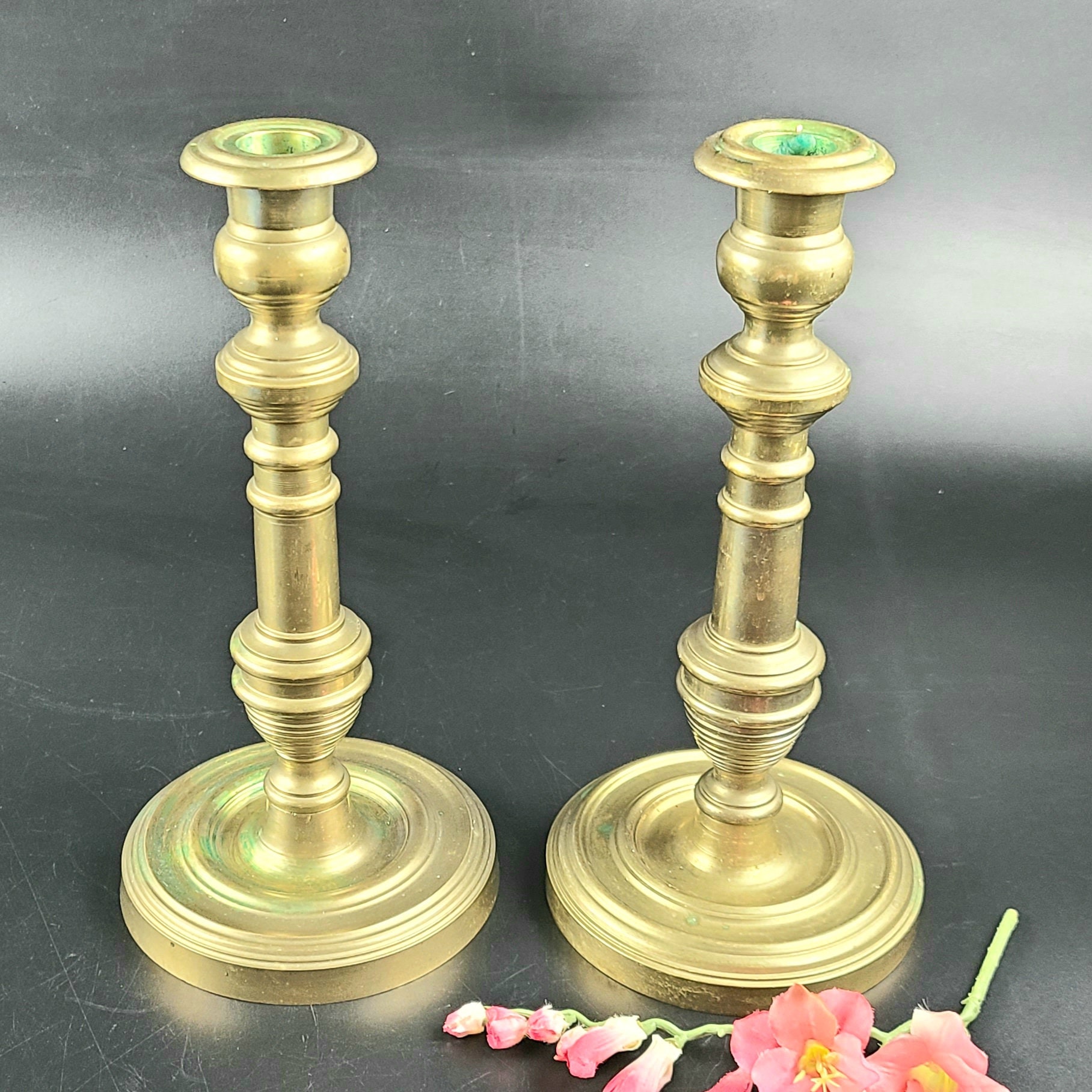 Vintage Solid Brass Heavy Candlestick Holders Made in China - Etsy 日本