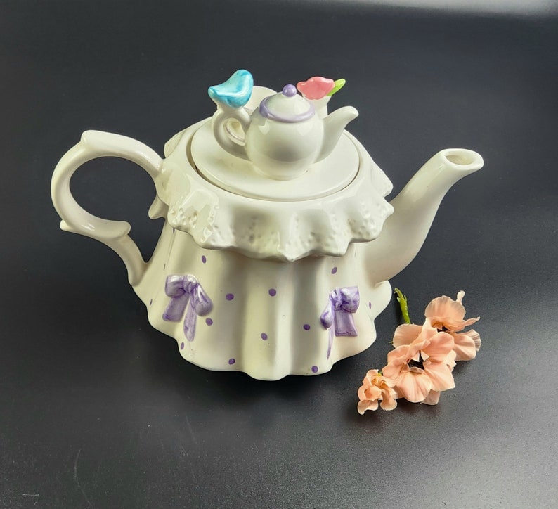 Vintage - Teleflora Tea Pot - Made in Phillippines - 7" Tall - Etsy