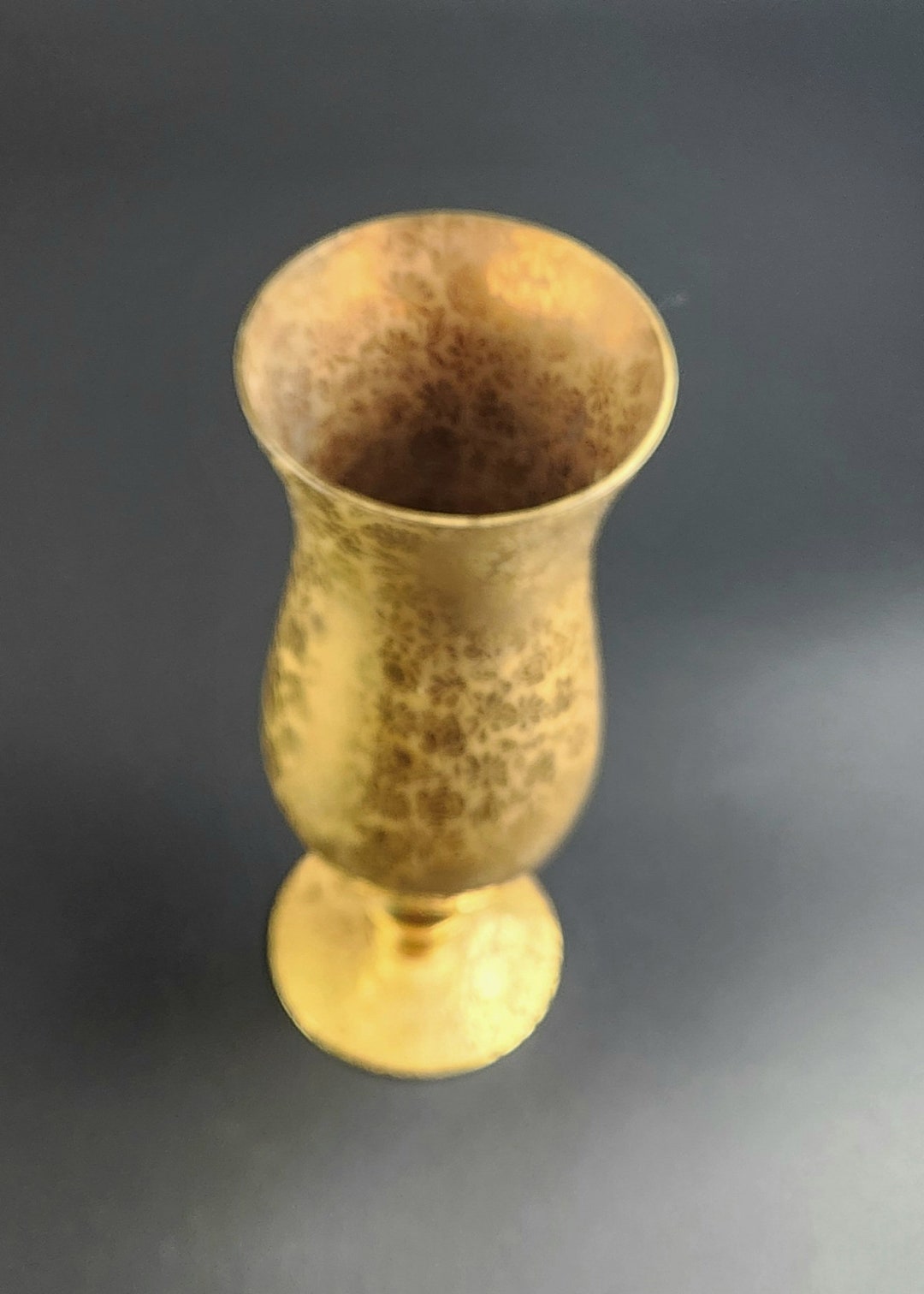 Vintage Ransgil Crystal Bud Vase - Gold Overlay With Daisy Design - 8.5 ...