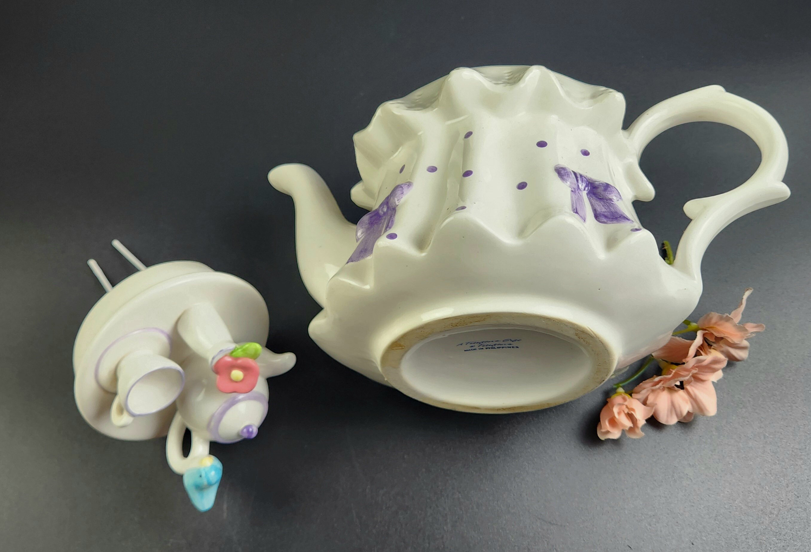 Vintage - 7" Tall - Teleflora Tea Pot - Made in Phillippines - Etsy