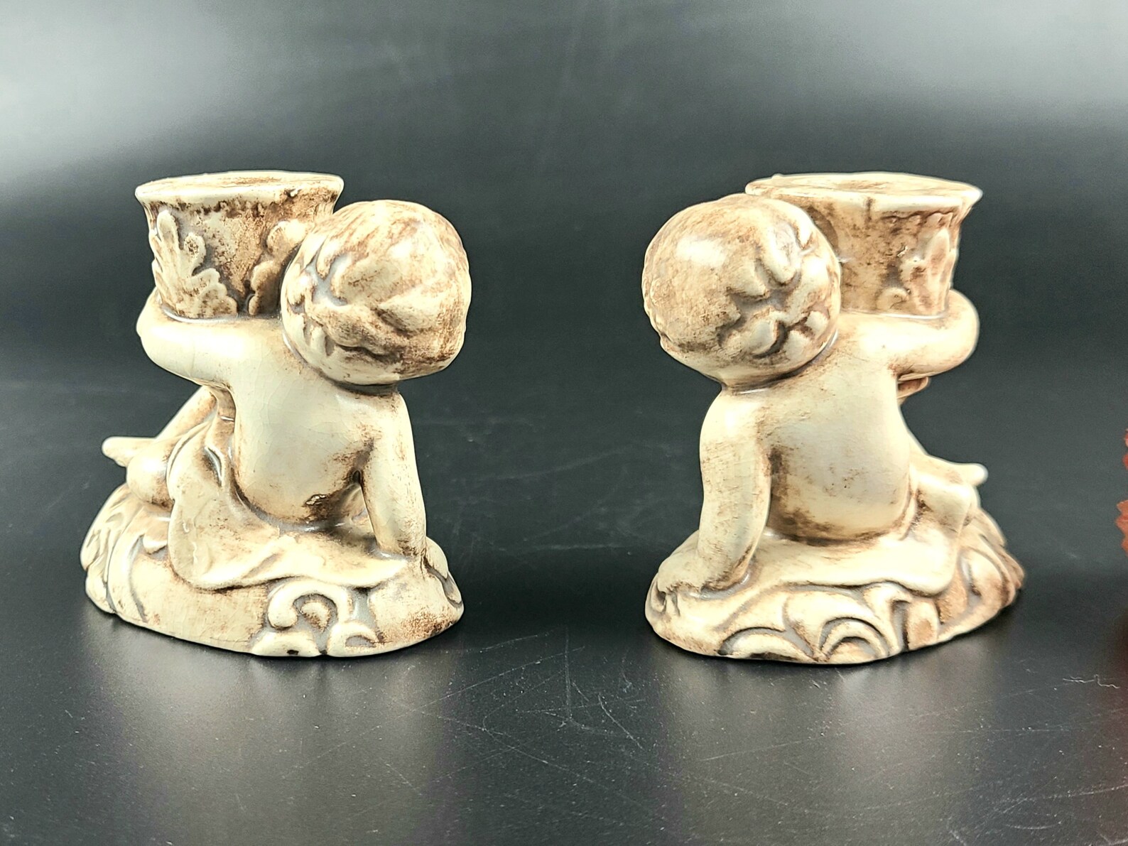 Vintage Angel/ Cherub Candlestick Holders - Signed - Set of 2 - Etsy