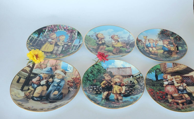 M.I. Hummel Plate Collection Set of 6 Little Companions Plates 8 - Etsy