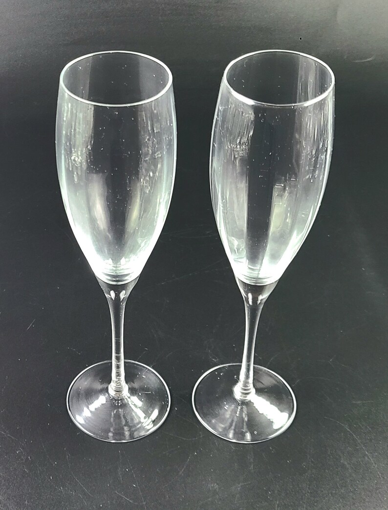 Vintage Stunning Optical Illusion Champagne/ Flutes Glasses | Etsy