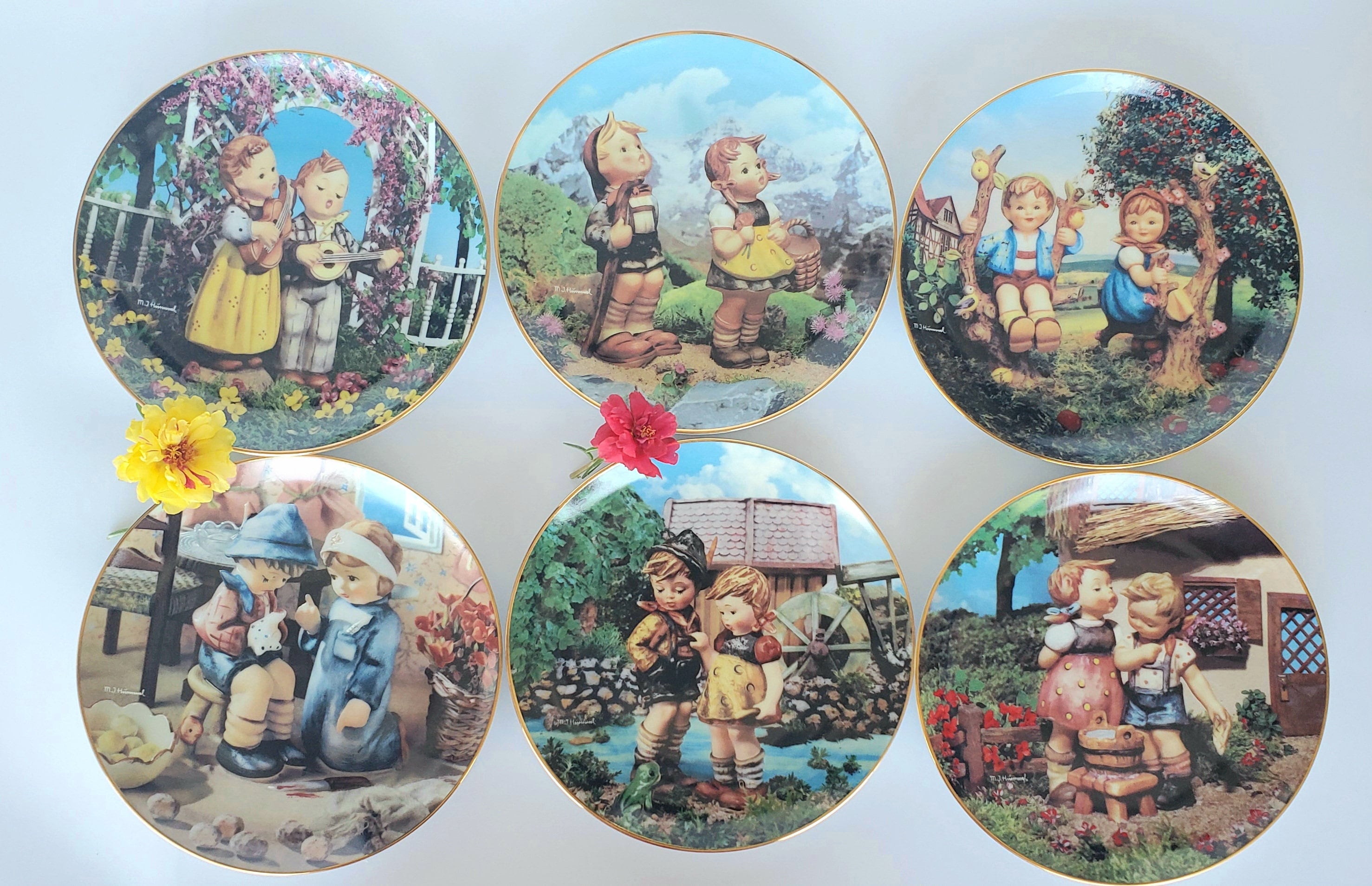 M.I. Hummel Plate Collection - Little Companions - Plates 8" - Set of 6 ...