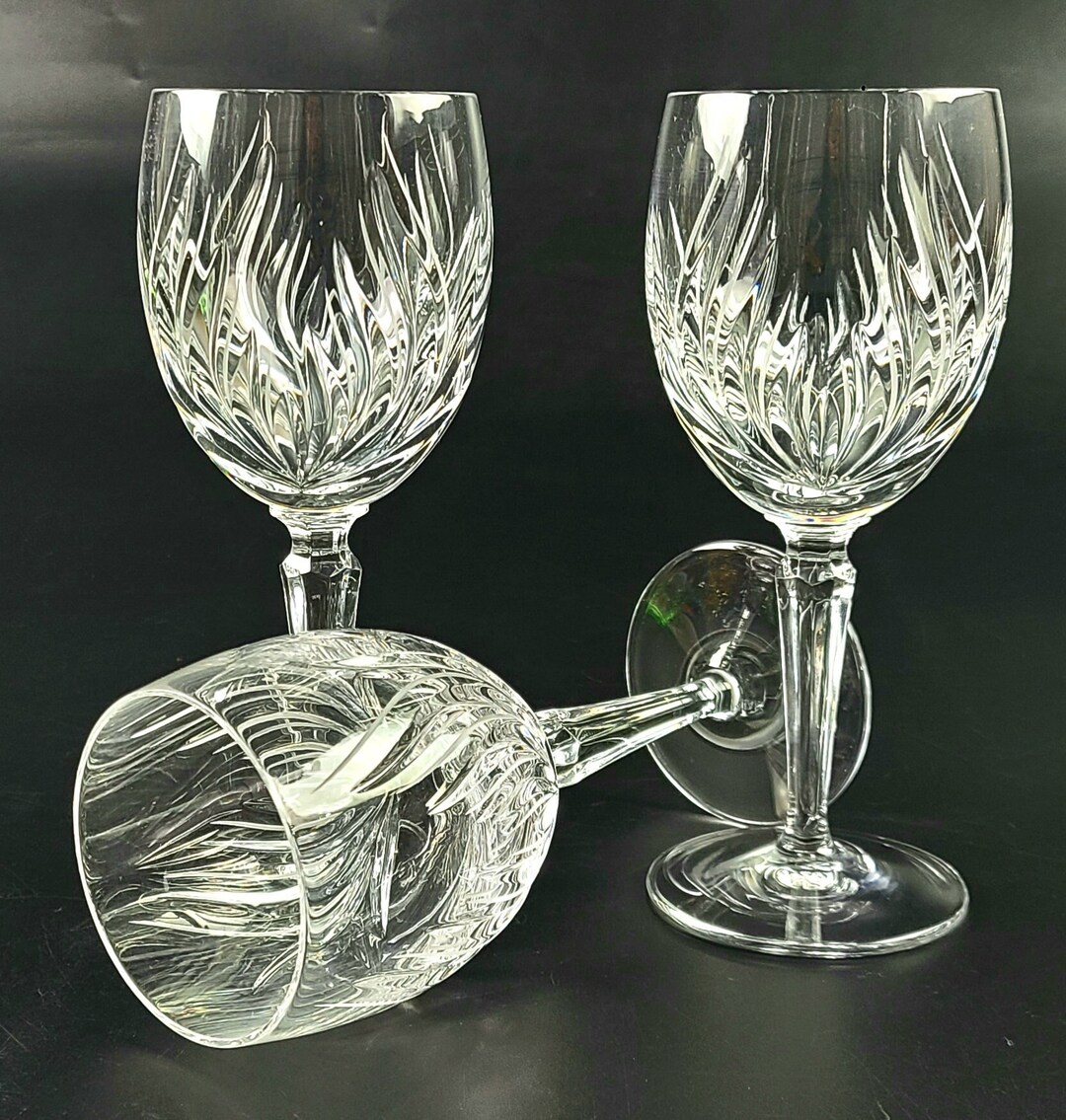 Vintage- Gorham Crystal Nocturne Pattern Wine Glasses - Rare as ...