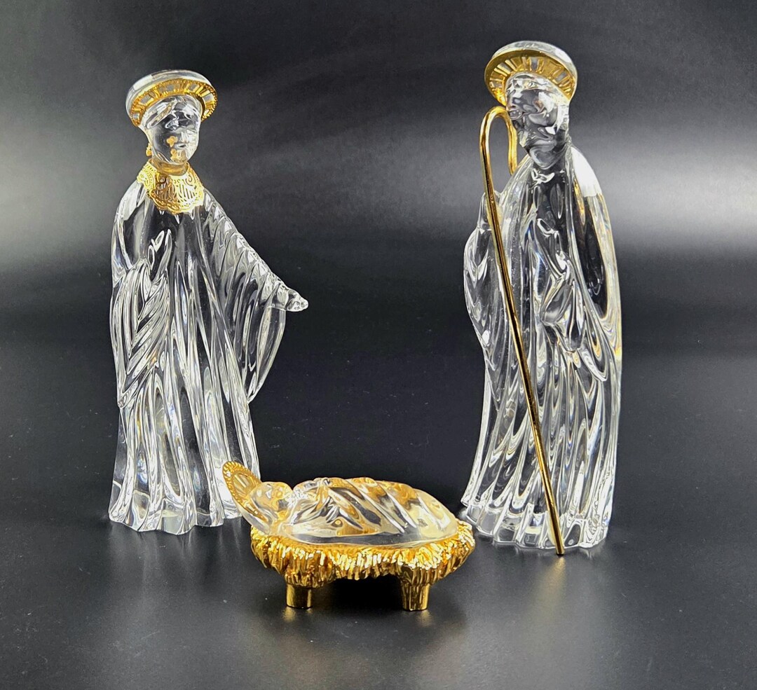 Vintage Gorham Crystal Nativity – Holy Family – Set of 3 (no Box) - Etsy