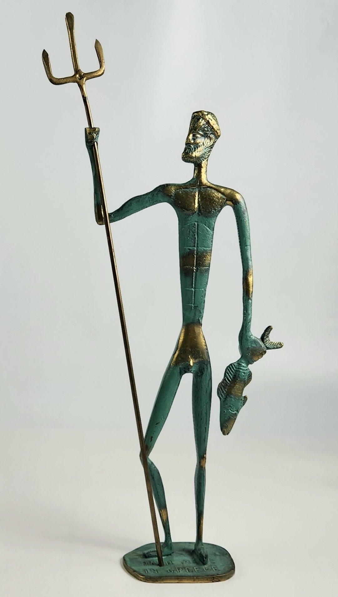 Ancient Bronze God of the Sea Statue Handmade in Greece - Etsy