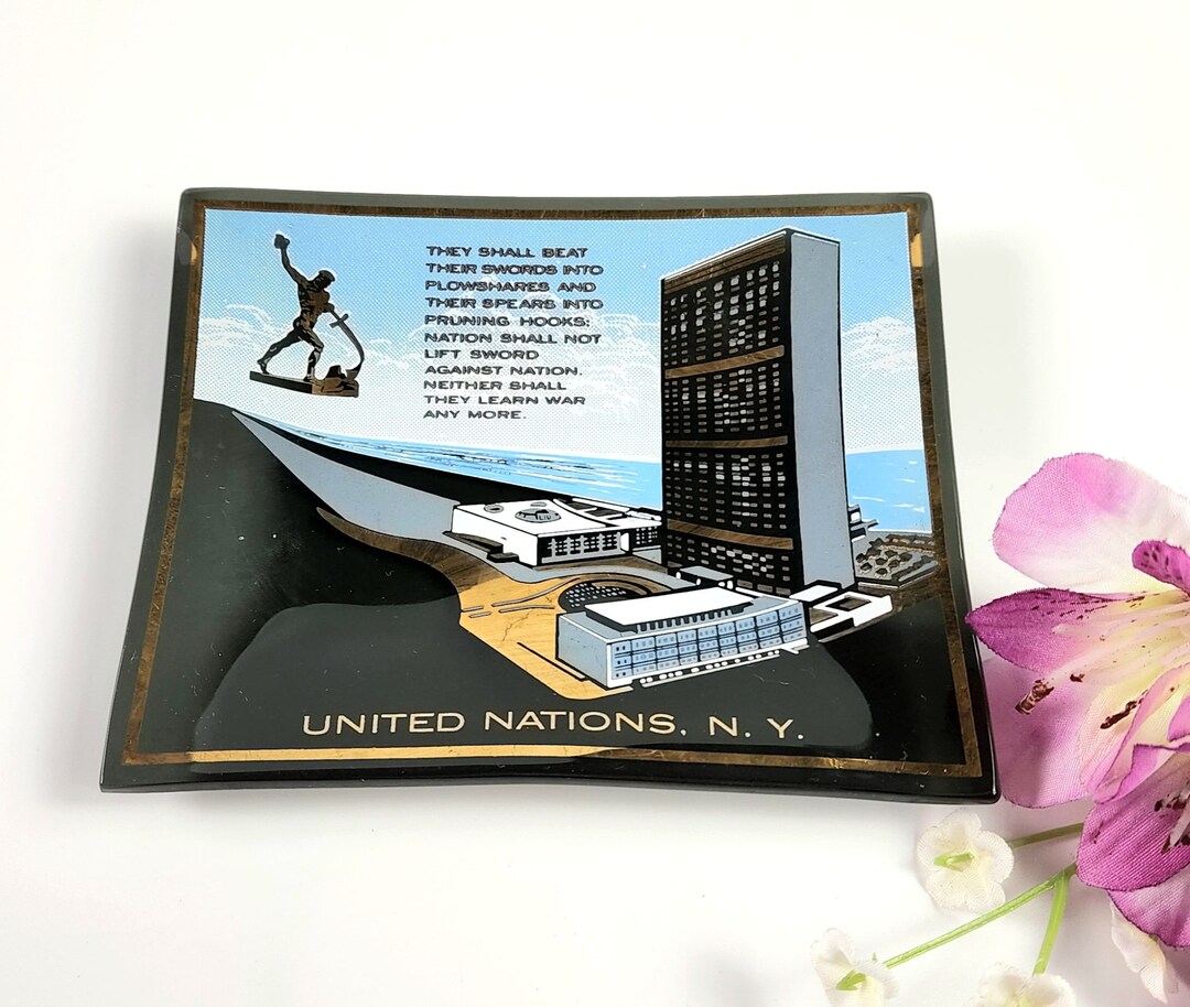 Vintage 1960's - United Nations Rectangular Plate/dish - 4 3/4" * 3 3/4" - Etsy
