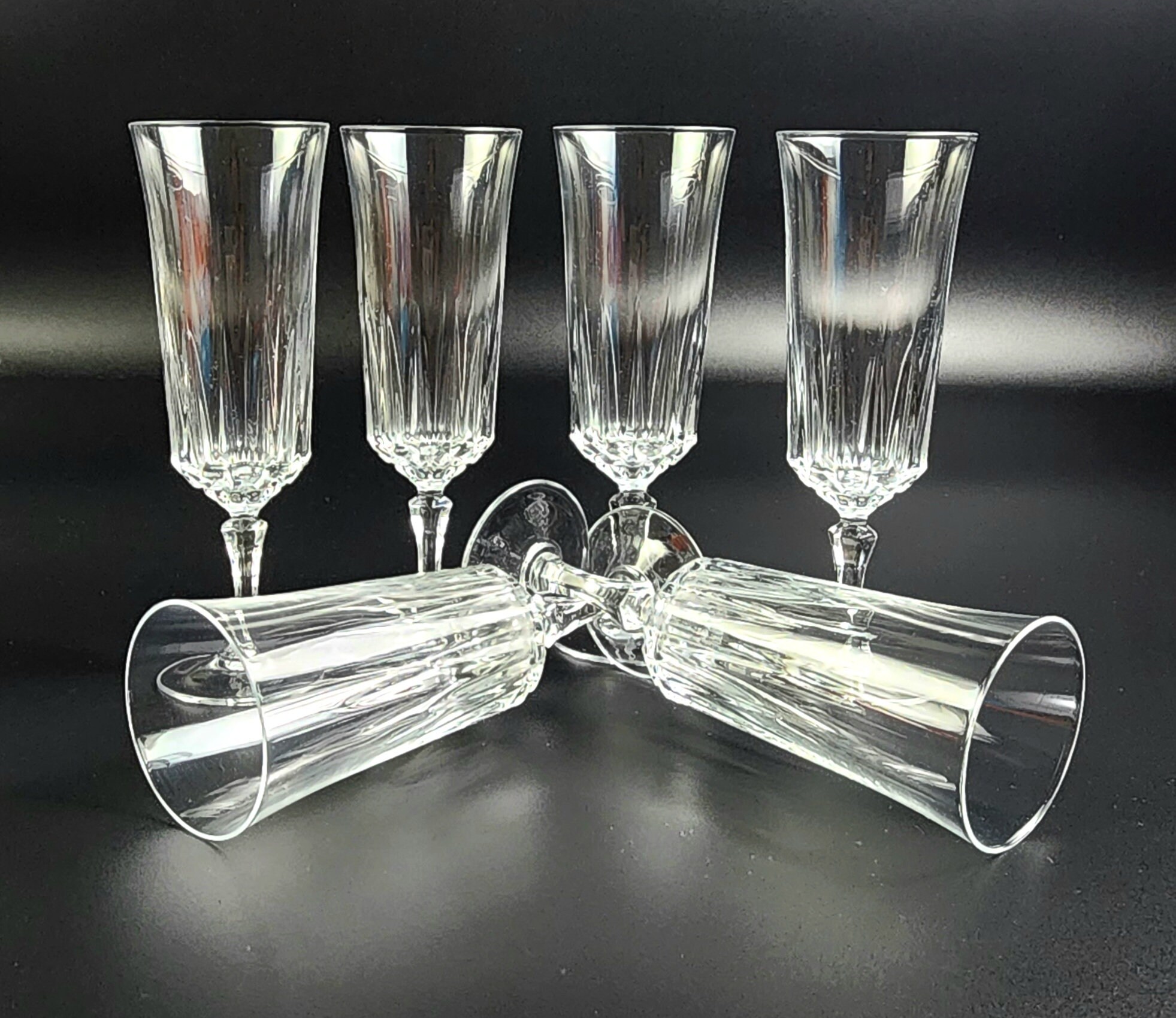 Vintage - Fluted Champagne St. Germain by CRISTAL D'ARQUES-DURAND - Set ...