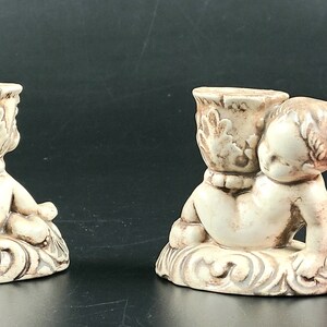 Vintage Angel/ Cherub Candlestick Holders - Signed - Set of 2 - Etsy