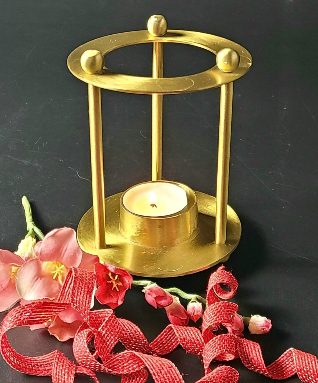 Vintage- Made in India - Beautiful & Unique Brass Tea-light Holder - Etsy