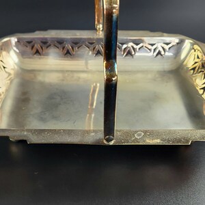 Vintage- 10 3/4" Long - EPNS Rectangle Tray With Handle - Footed - Etsy