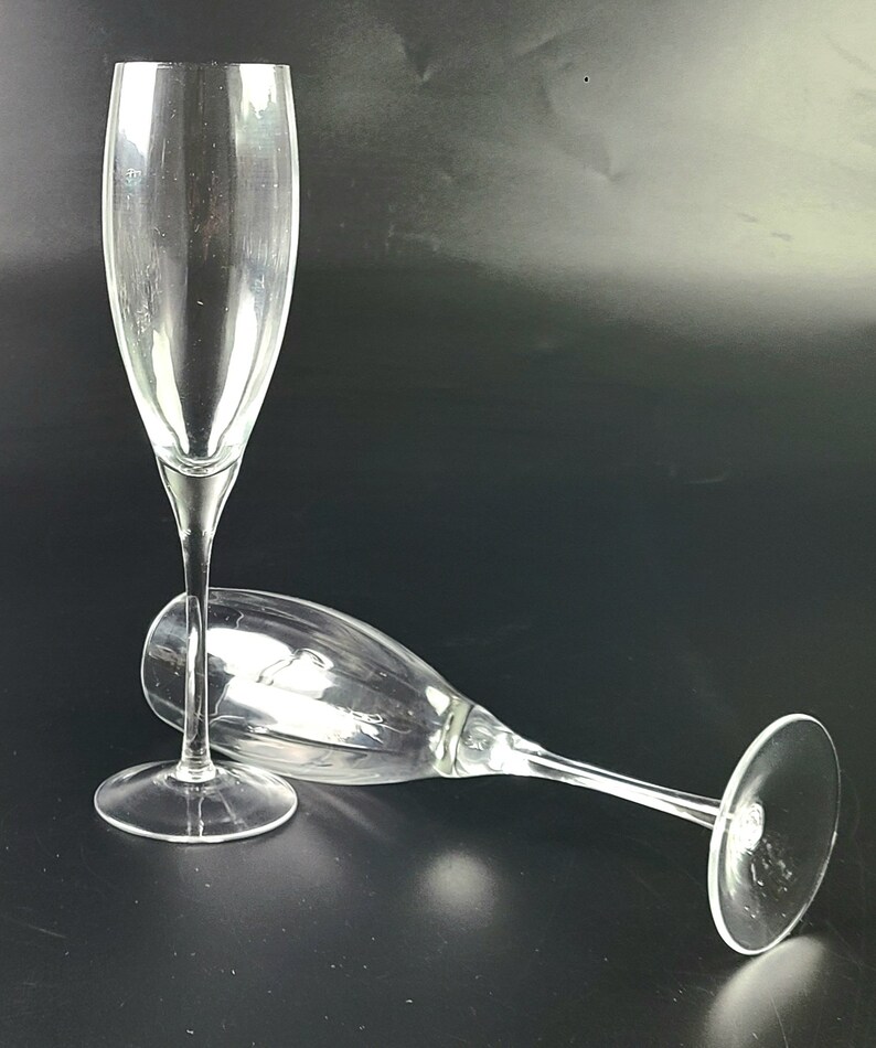 Vintage Stunning Optical Illusion Champagne/ Flutes Glasses | Etsy