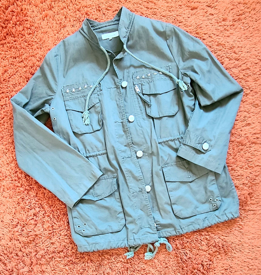 Vintage Olive Green Color Jacket by Sugarlips - Made in China - Size ...