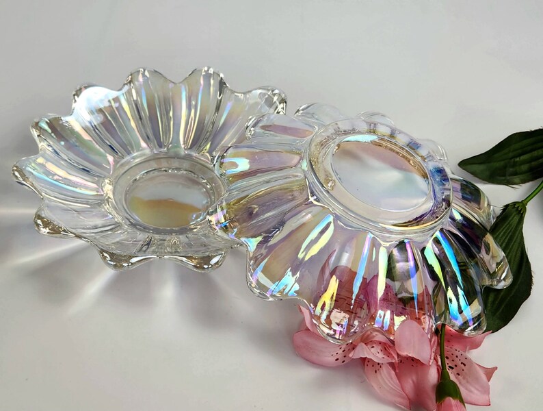 Vintage Fostoria Iridescent Glass Plates Pair 5.5 Diameter - Etsy