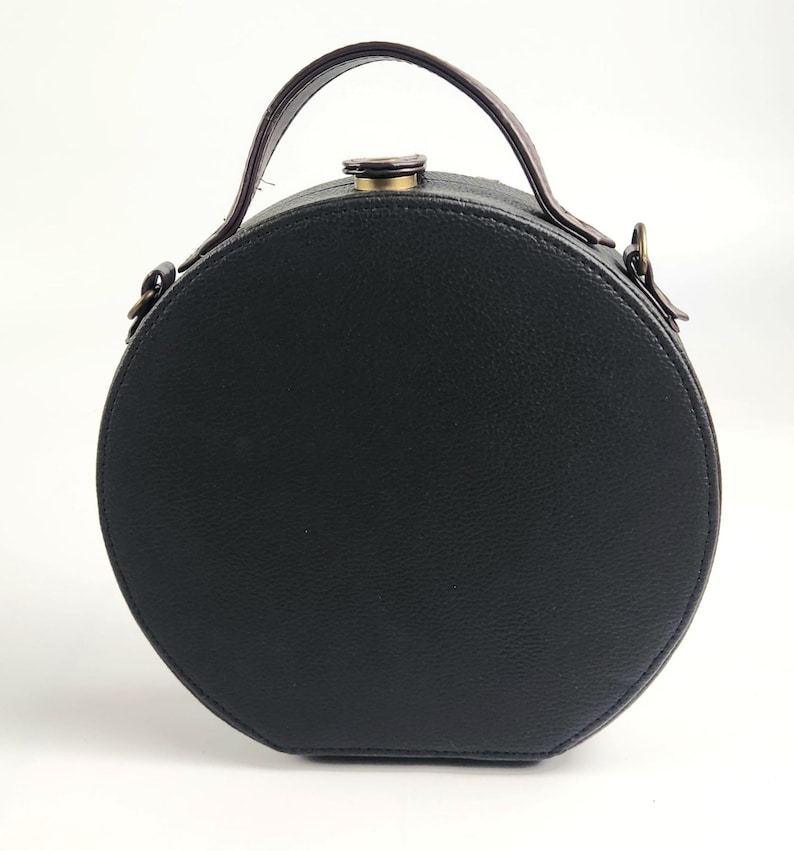 Black - Faux Leather - Crossbody Bag - Shell Design - With Handle - Etsy