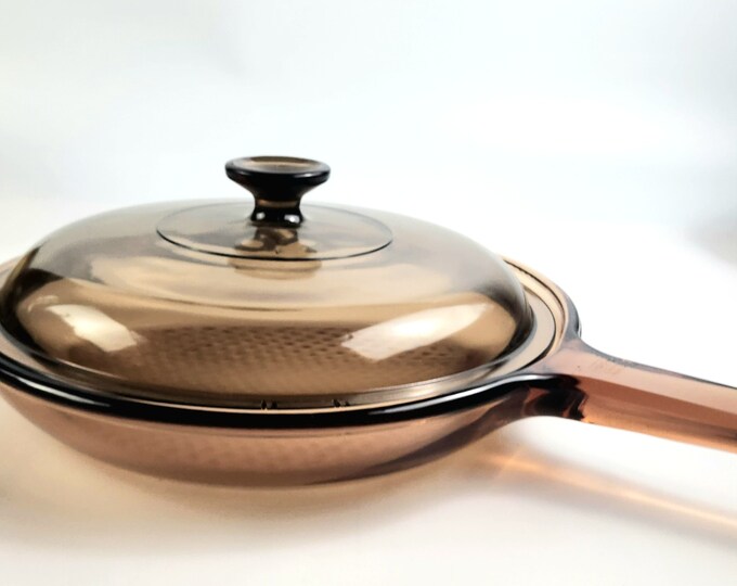 Set of 9 Piece Corning Vision Cranberry Cookware With Lid and Teflon - Etsy