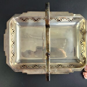 Vintage- 10 3/4" Long - EPNS Rectangle Tray With Handle - Footed - Etsy