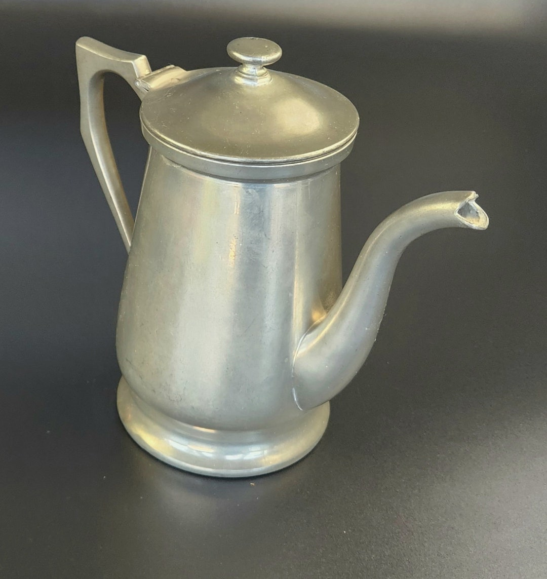 Vintage - Trade Continental- Pewter Kettle/ Teapot With Handle - 7 1/4 ...