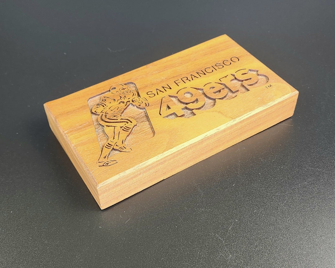San Francisco 49ers Wood Sign - 5" Long - Walnut - Laser Engraved - Etsy