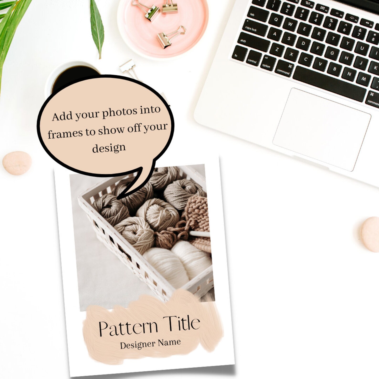 Neutral Crochet Pattern Template | Canva Downloadable Outline | Crochet ...