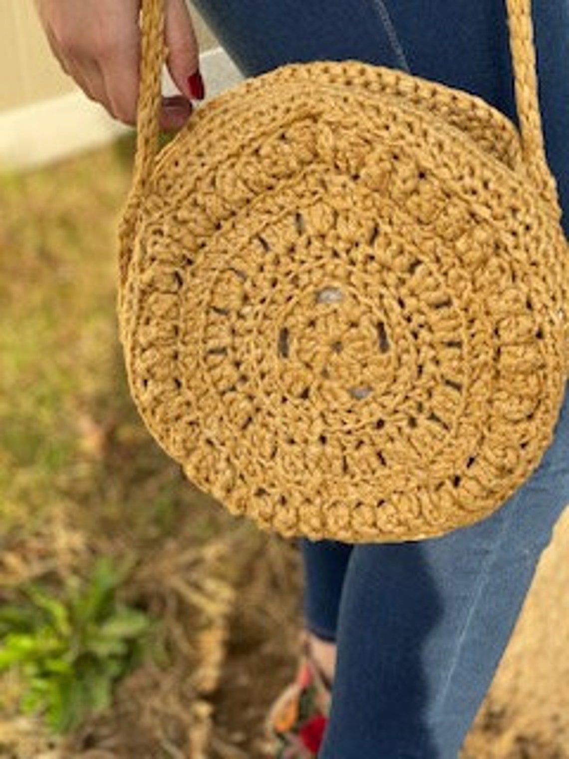 CROCHET PATTERN \ Circle Crochet Purse \ Crochet Bag Pattern \ Boho ...