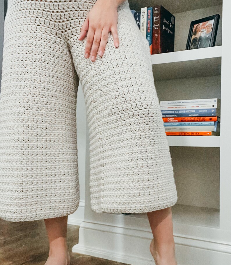 Wide Leg Crochet Pants Pattern | Palazzo Pants | Womens Crochet Lounge ...