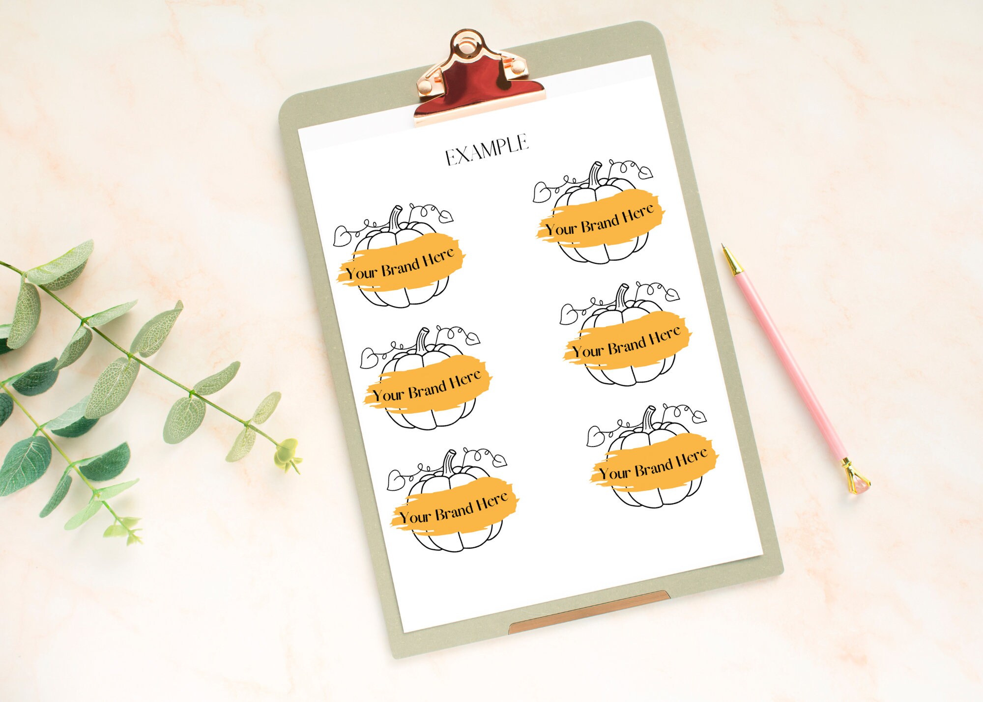 Pumpkin Market Tags Printable Pumpkin Tags Knit and Crochet Product ...