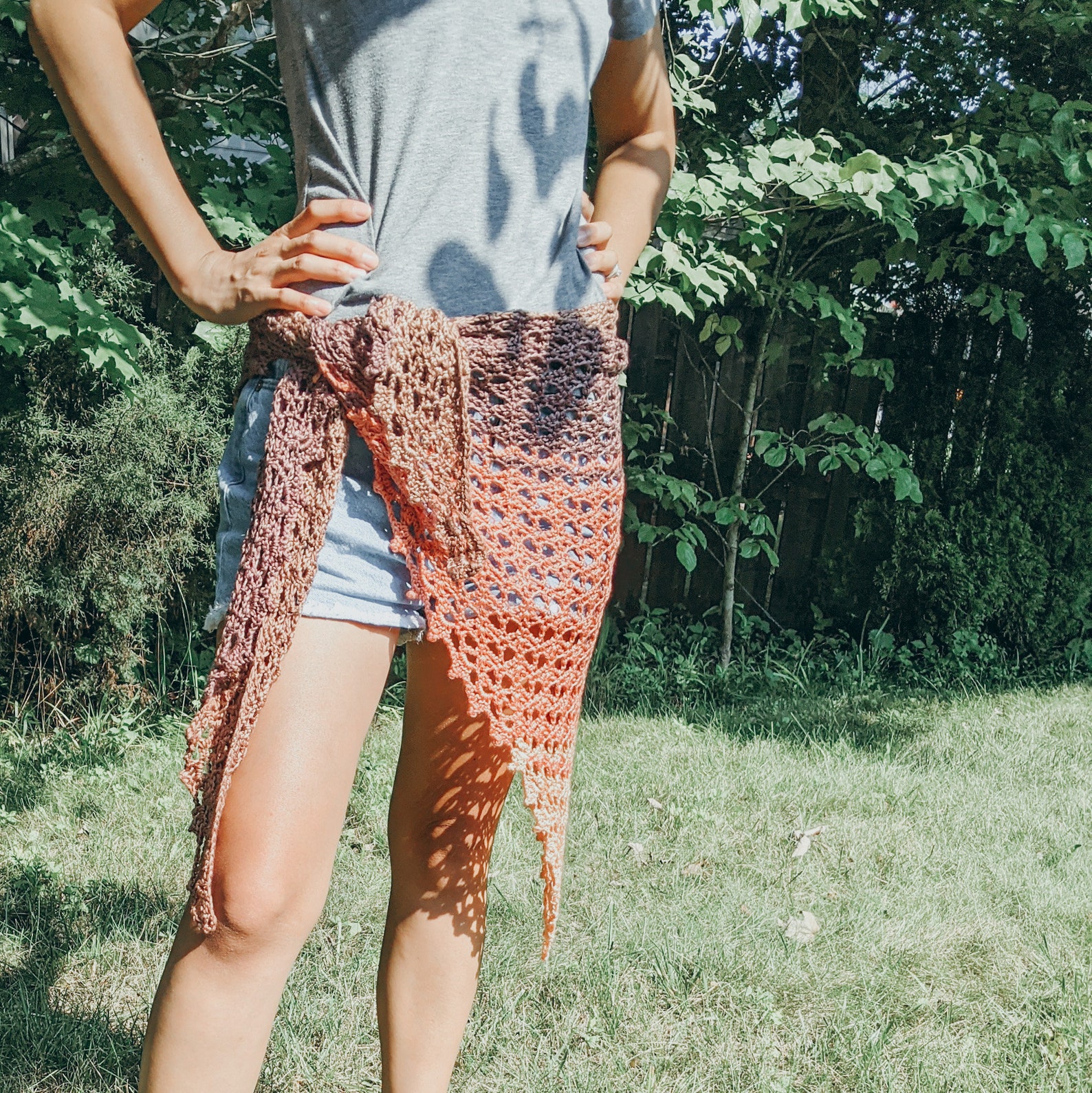 CROCHET PATTERN / Crochet Sarong / Crochet Shawl / Crochet Triangle ...