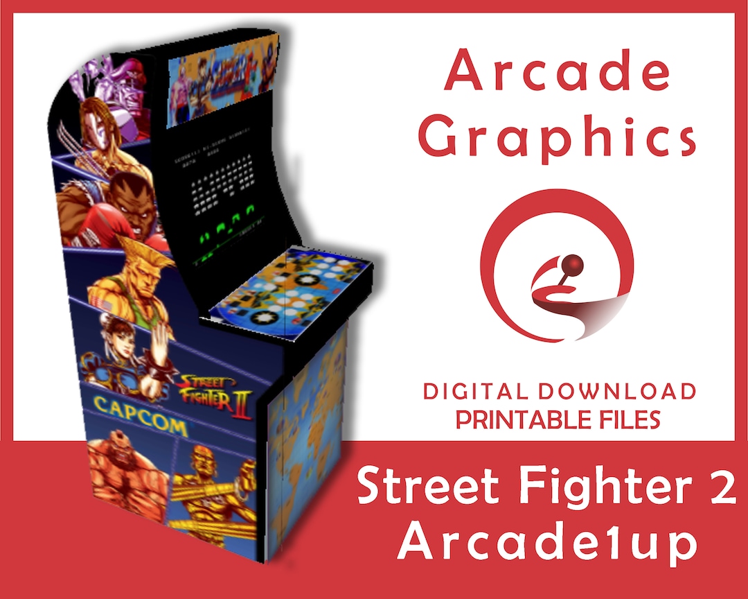 Street Fighter 2 Arcade1up Cabinet Graphics L Arcade Graphics L Arcade ...