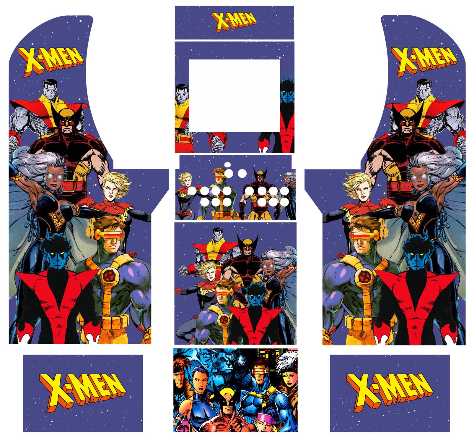 Xmen Arcade1up Cabinet Graphics l Arcade Graphics l Arcade | Etsy