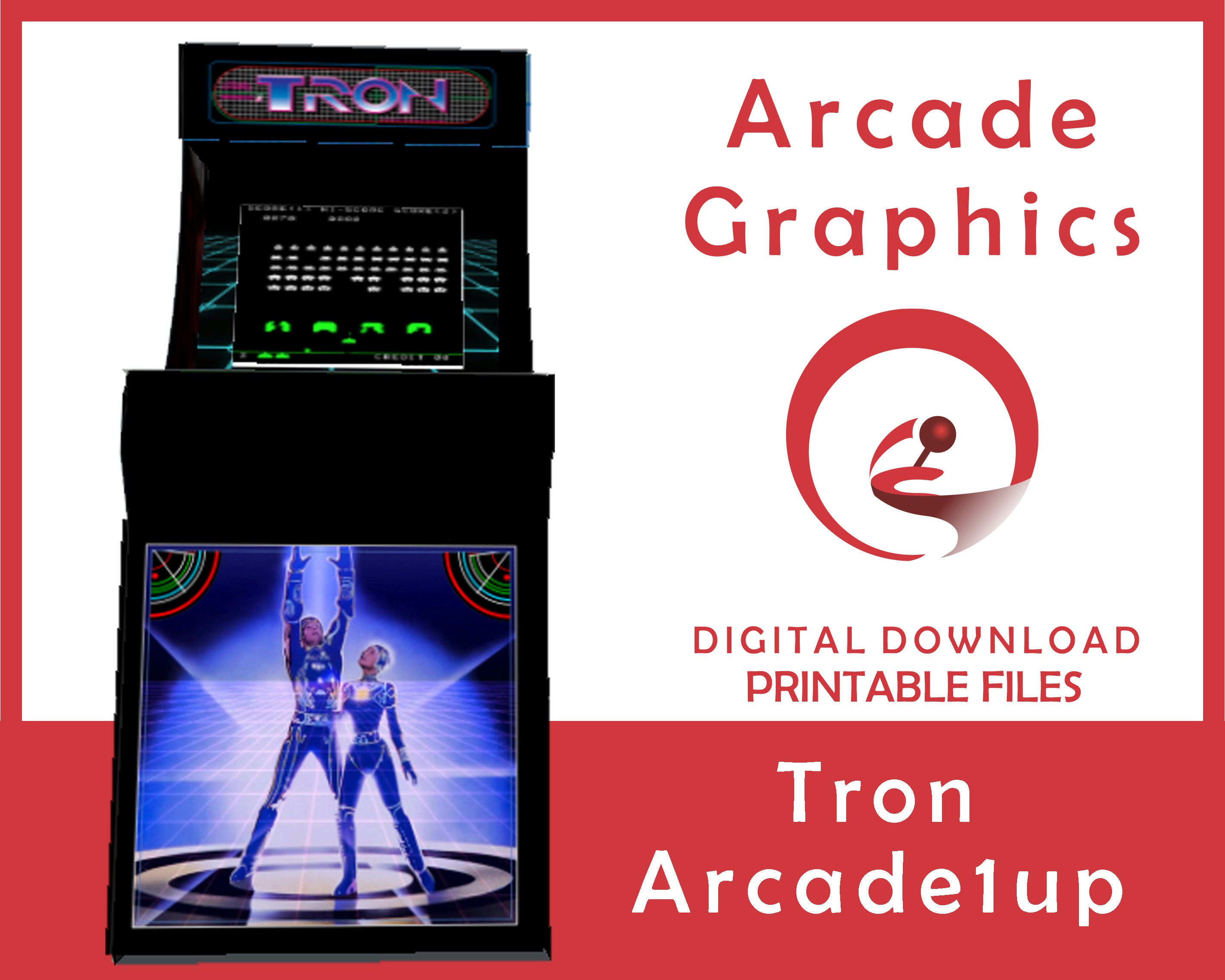 Tron Arcade1up Cabinet Graphics L Arcade Graphics L Arcade Artwork - Etsy