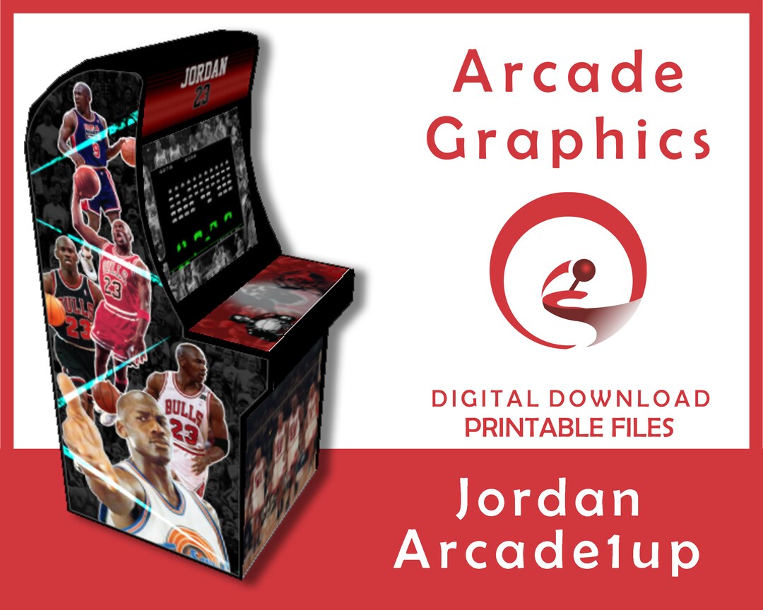 NBA Jordan Arcade1up Cabinet Graphics L Arcade Graphics L Arcade ...