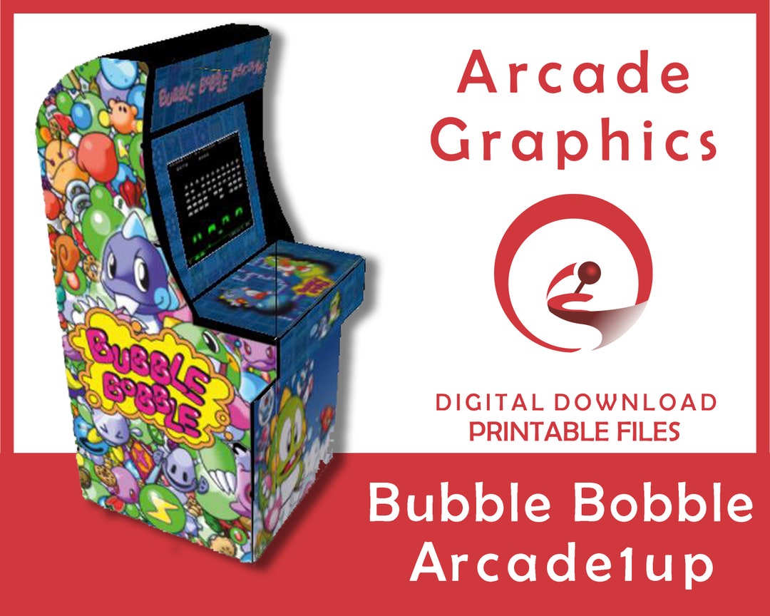 Bubble Bobble Arcade1up Cabinet Graphics L Arcade Graphics L Arcade ...