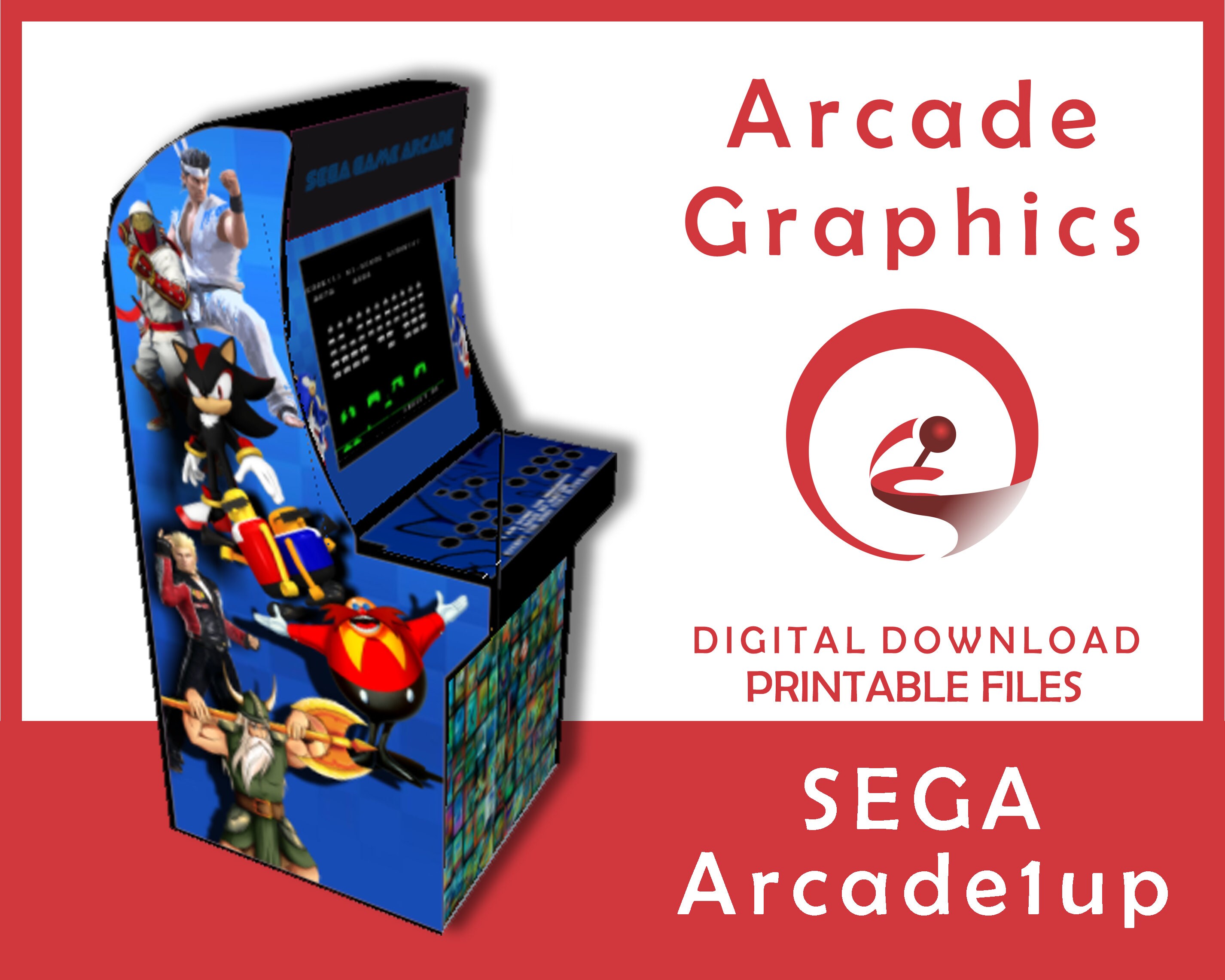 Sega Multicade Arcade1up Cabinet Graphics L Arcade Graphics L Arcade ...