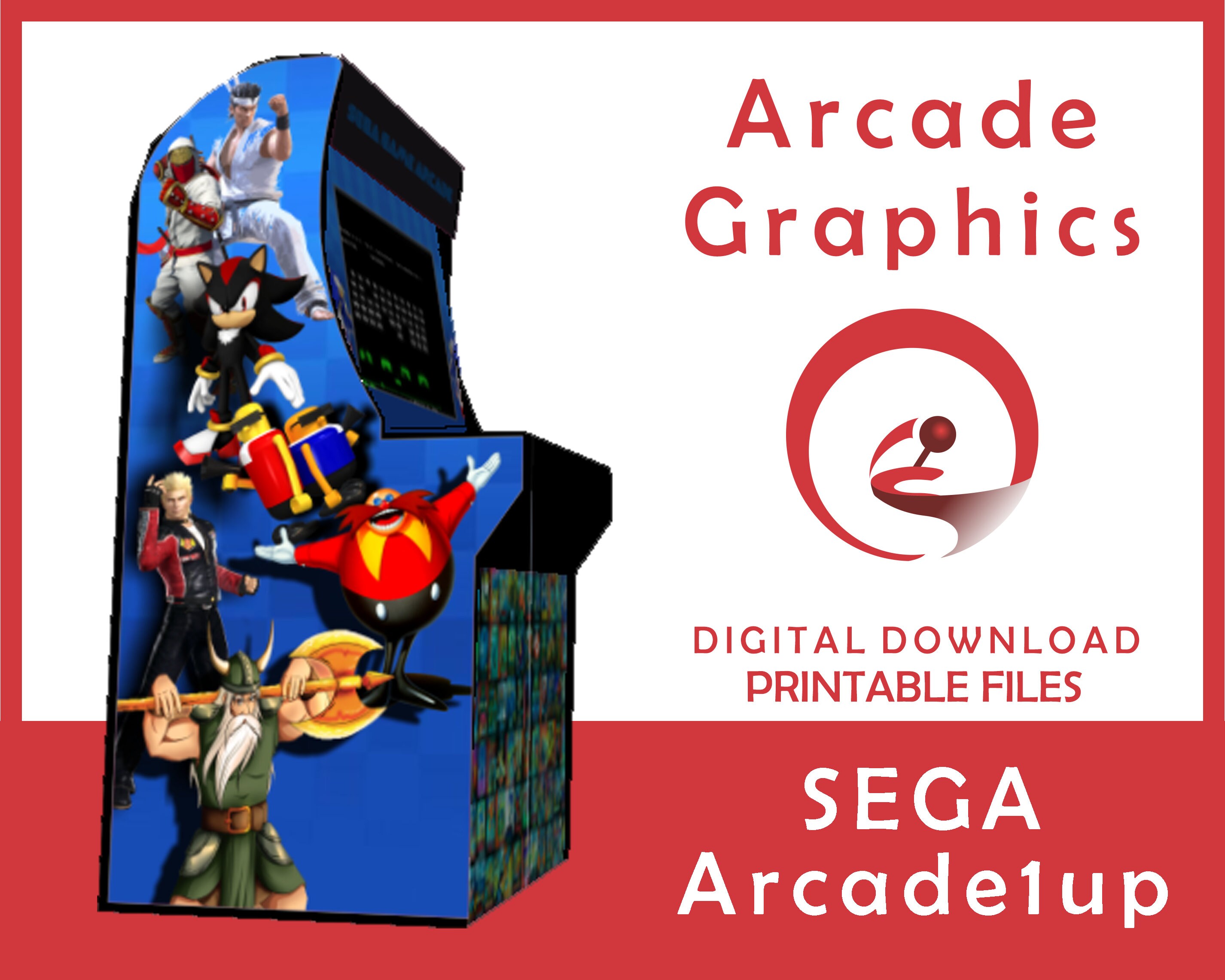 Sega Multicade Arcade1up Cabinet Graphics L Arcade Graphics L Arcade ...