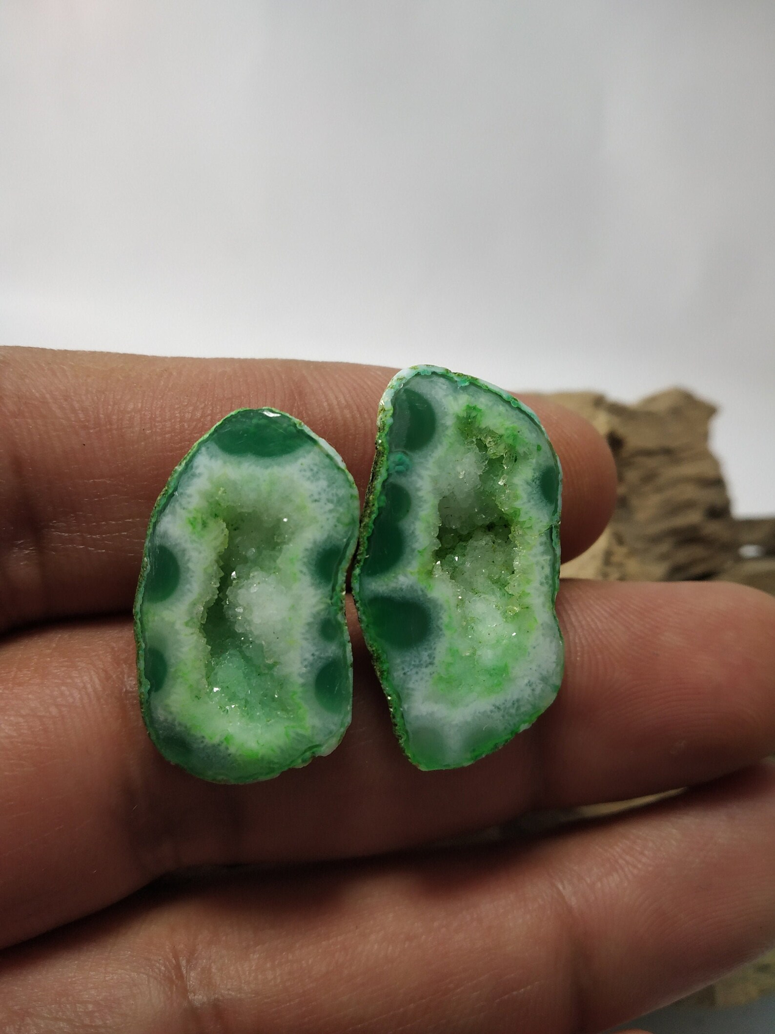 Geoda druzy piedra de ágata piedra preciosa pulida geoda de - Etsy España