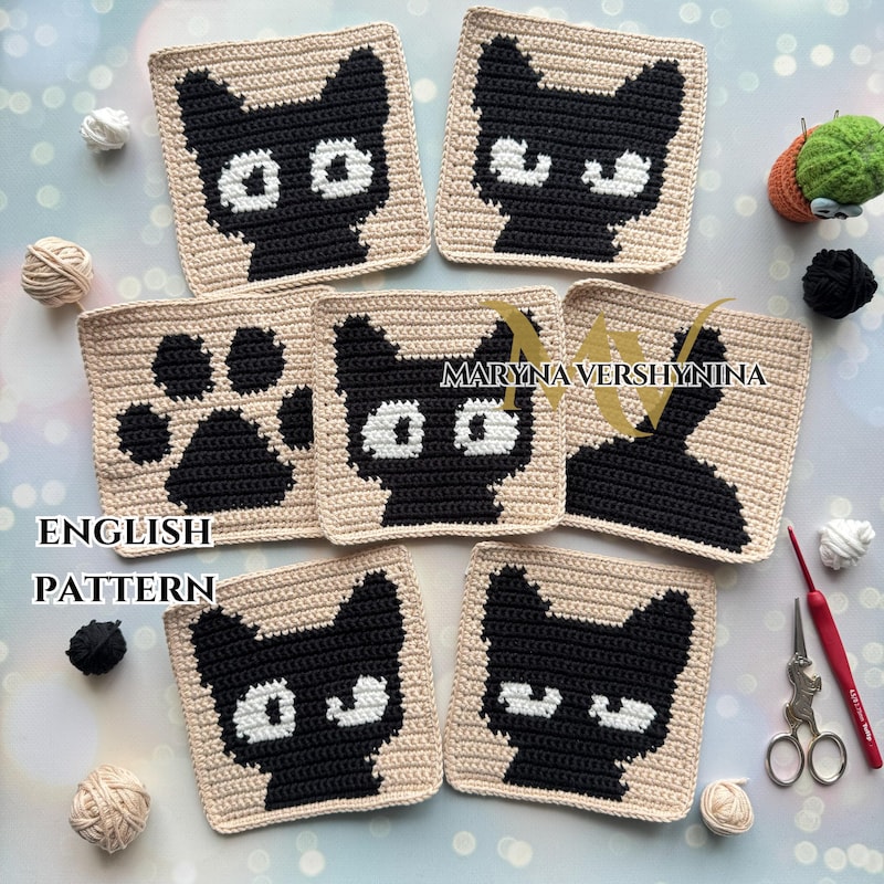 Intarsia Cats Patterns - Etsy