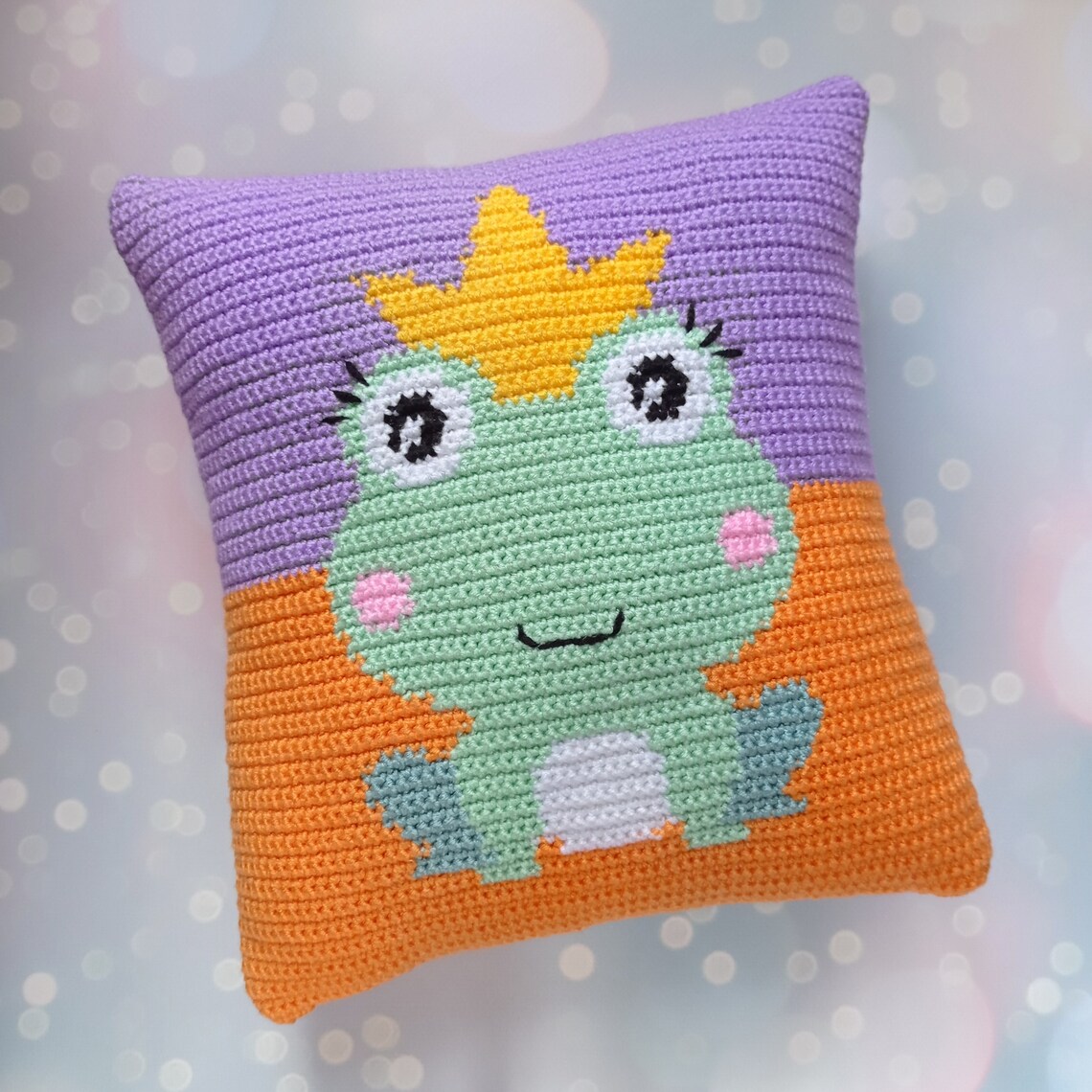 Crochet Frog Pattern Crochet Pattern Crochet Pillow Frog - Etsy